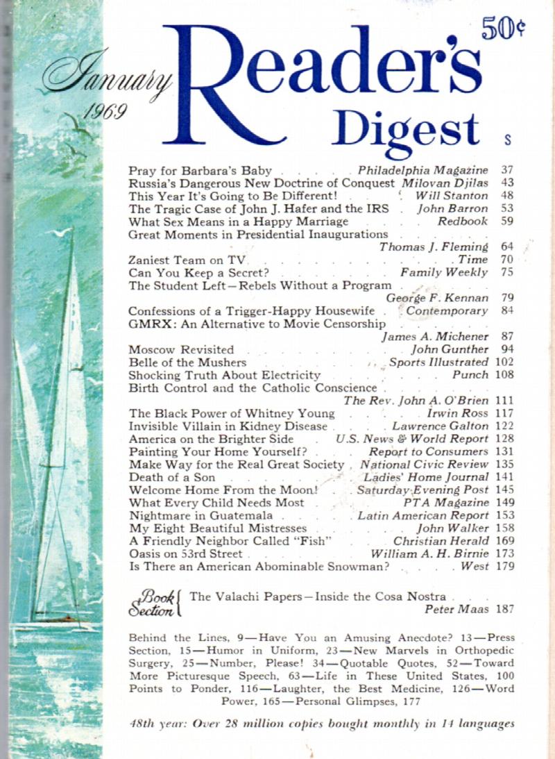 Reader's Digest Magazine August 1960