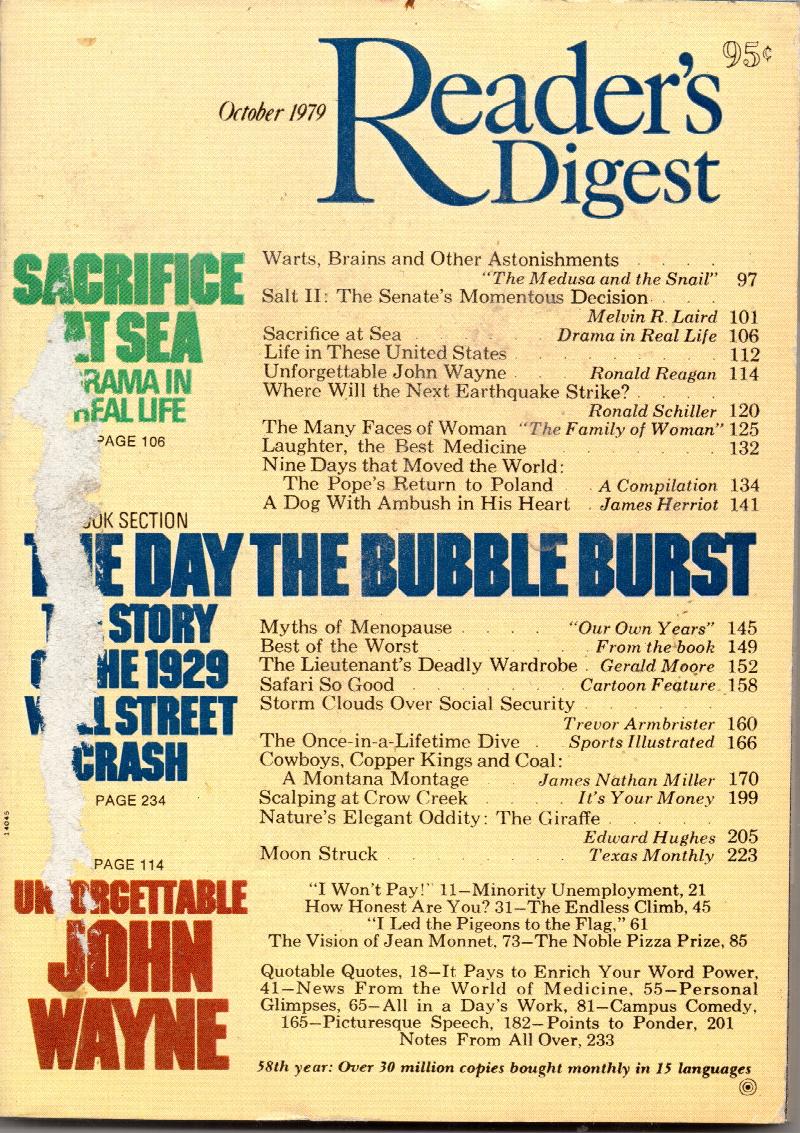 Reader's Digest Magazine August 1960