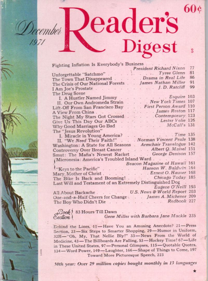 Reader's Digest Magazine December 1971